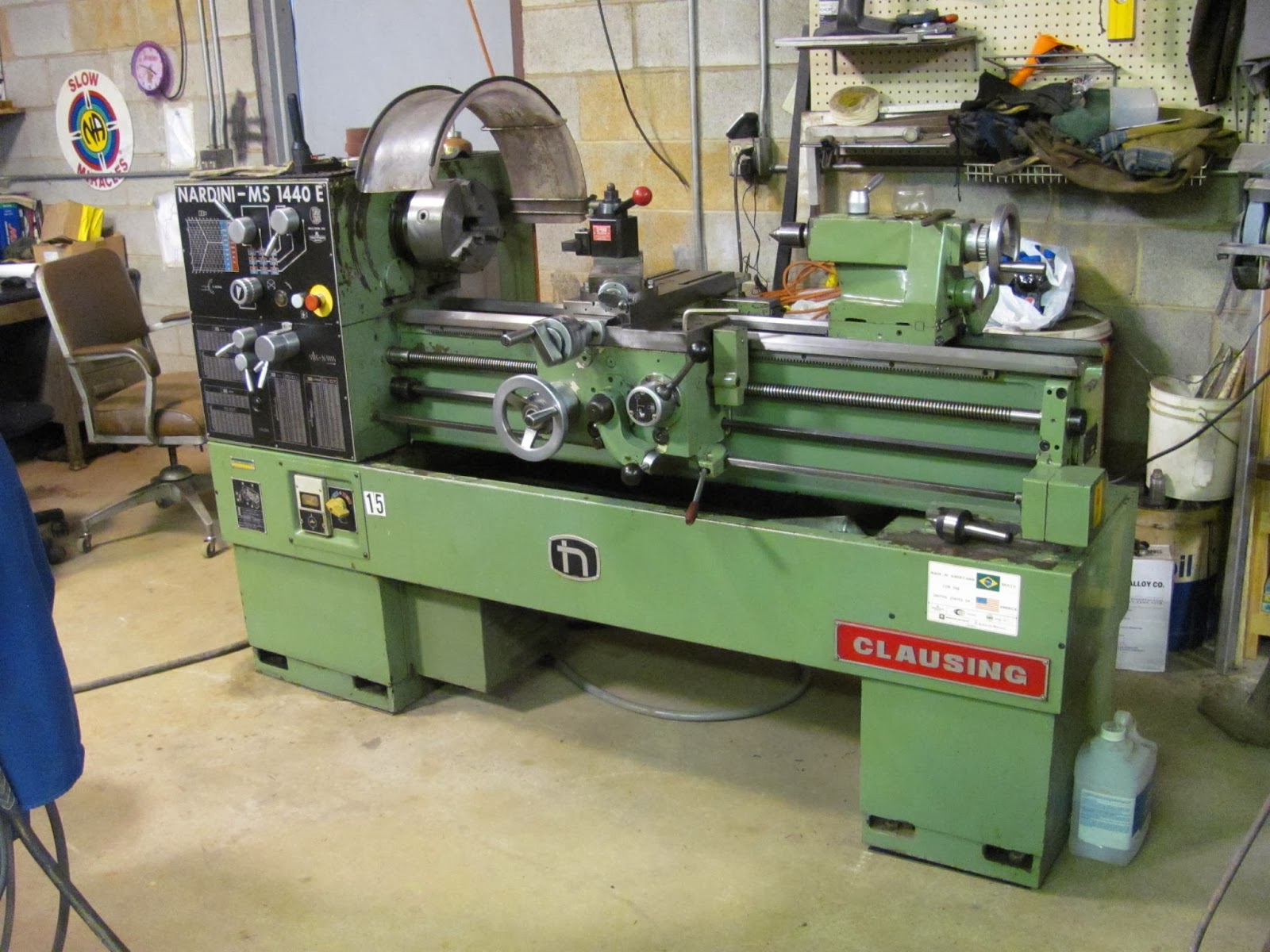 Machine ID'd: Nardini MS-1440 E Metal Lathe Labeled Clausing - Ozark ...