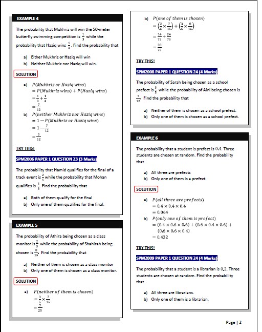 PUSAT TUISYEN NUR JAYA (PTNJ): Addmath Form 5 Chapter 7: Probability