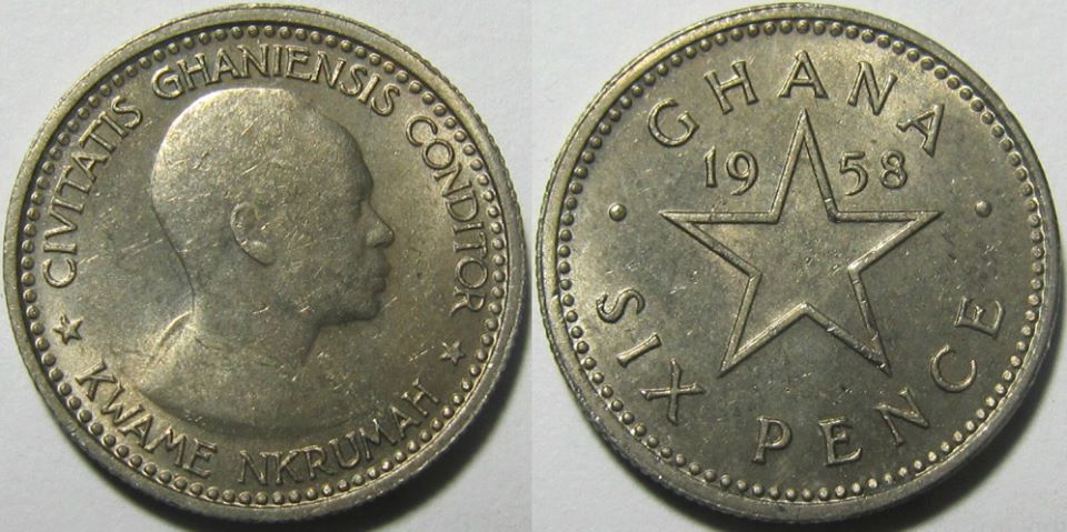 WORLD OF CURRENCY GHANA 6 PENCE COIN world-of-currency-ghana-6-pence-coin