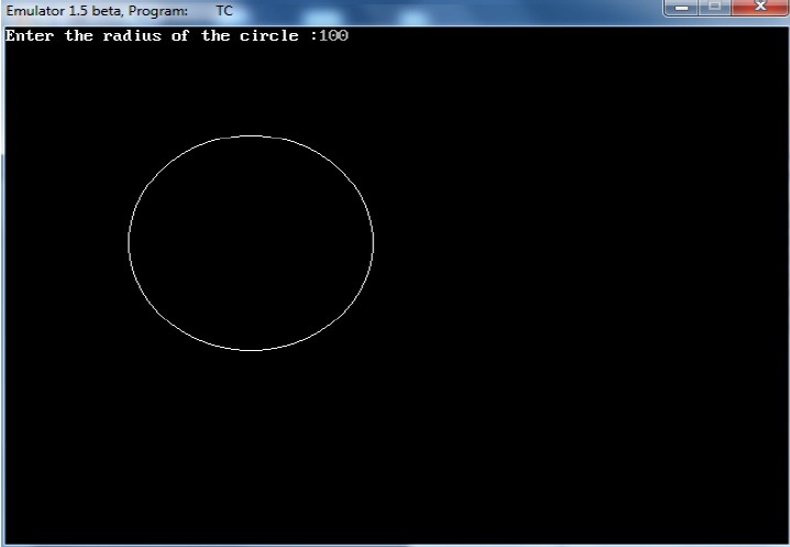 Task: C++ code for circle using circle function in Computer Graphics ...
