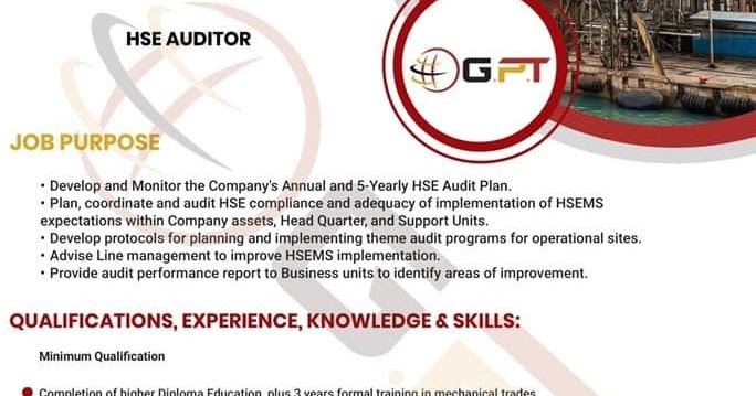 HSE Auditor | UAE - Jobs Updates