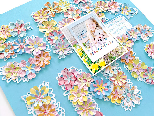 Spring in Flowers Layout by Paige Evans | Paige Taylor Evans