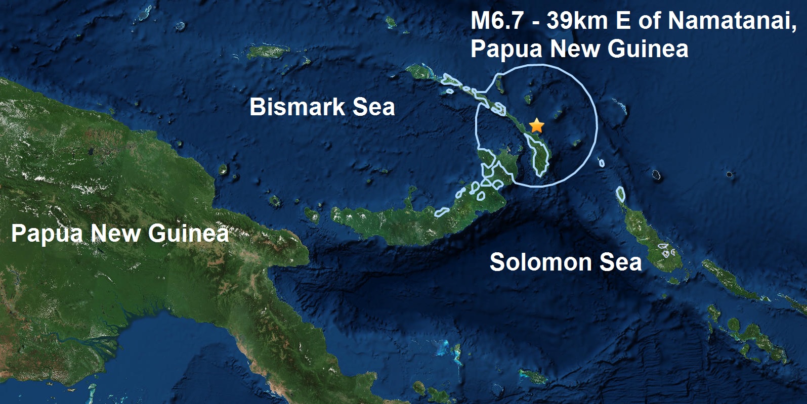 The Big Wobble : A magnitude 6.7 rocks Namatanai, Papua New Guinea