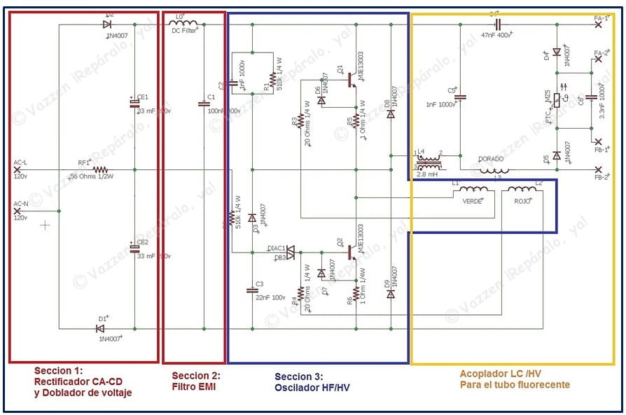 Construye un balastro electrónico para tubos y lamparas fluorescentes ...