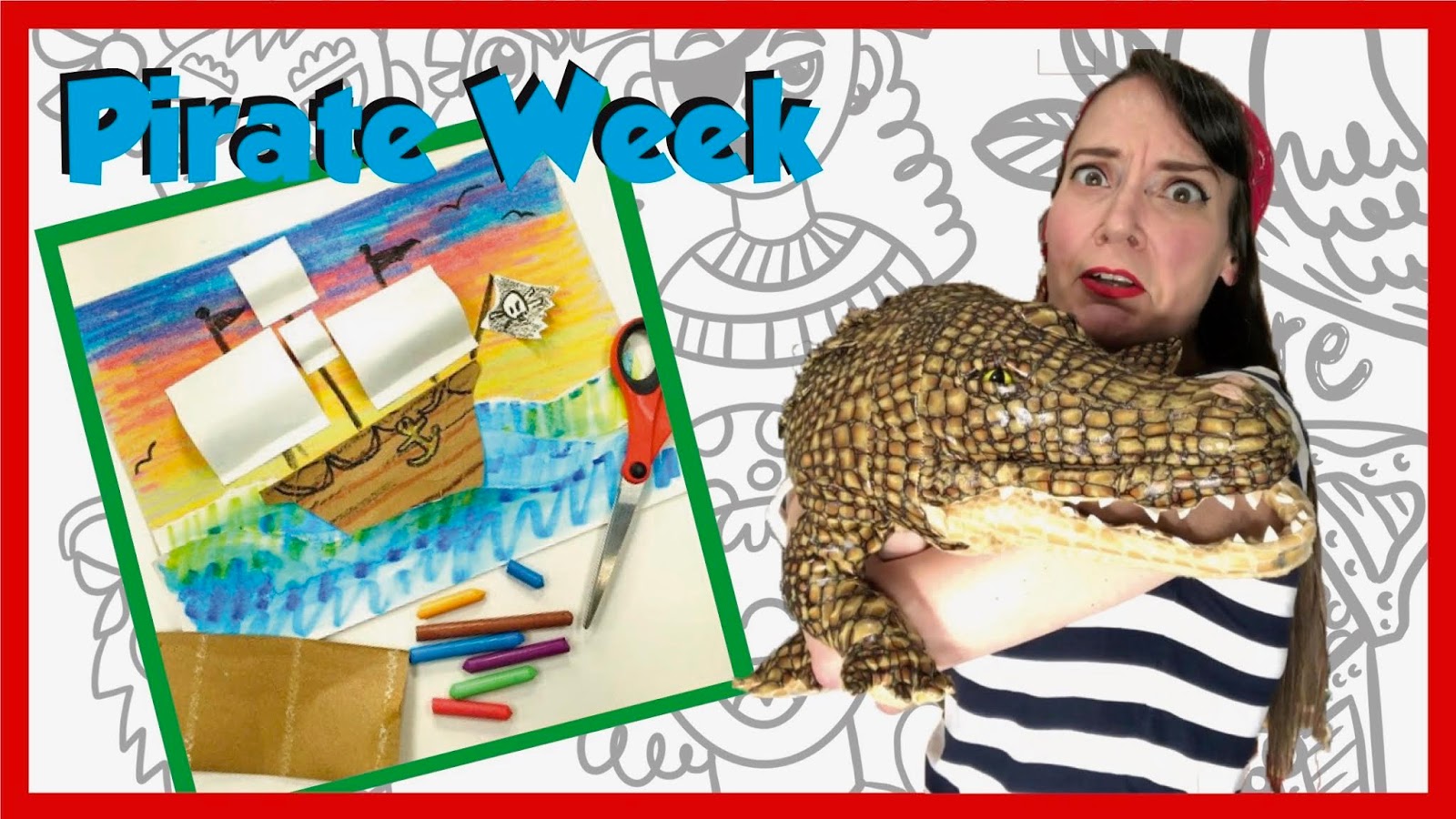 Cassie Stephens: Pirate Week: Pirate Ship Collage