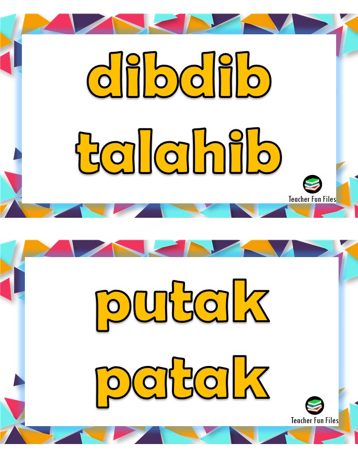 Teacher Fun Files: Mga Salitang Magkasingtunog Flashcards