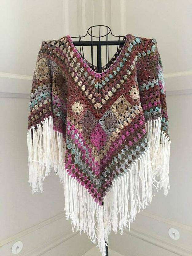 Ergahandmade: Crochet Boho Poncho + Free Pattern + Video Tutorial