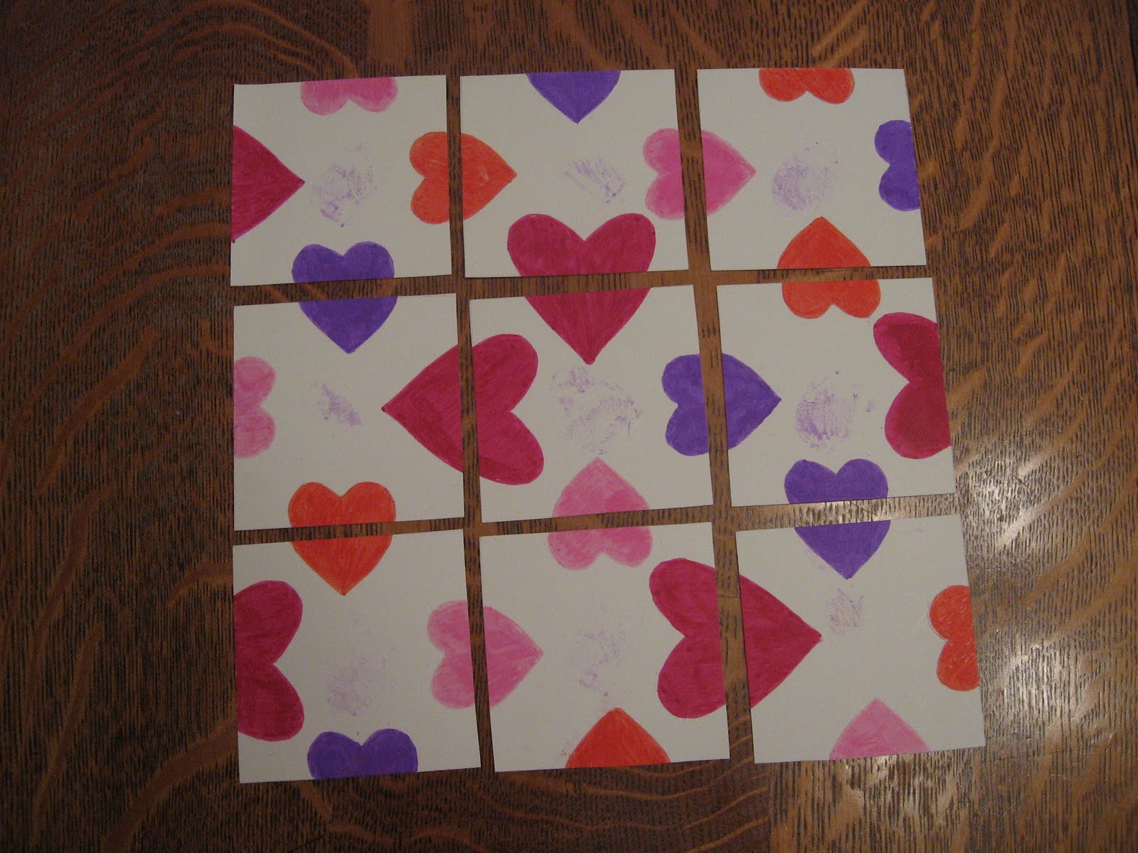 Almost Unschoolers: Valentine's 3x3 Square Puzzle