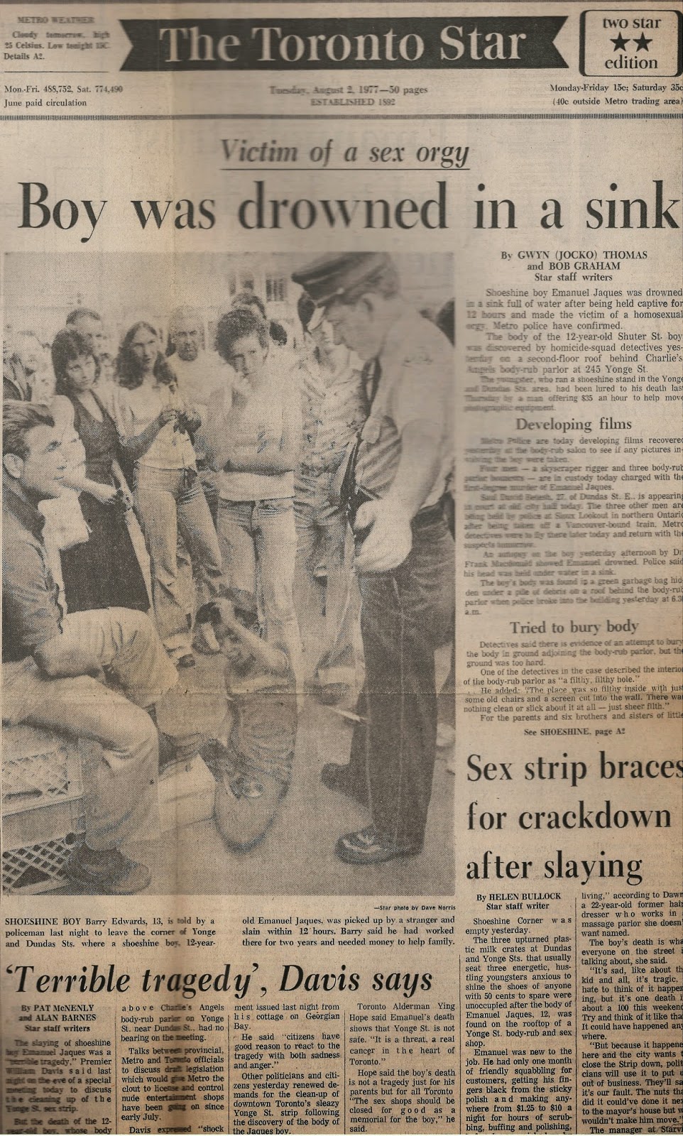 Occupation: Gay: Emanuel Jaques, Toronto Shoeshine Boy Murders and ...