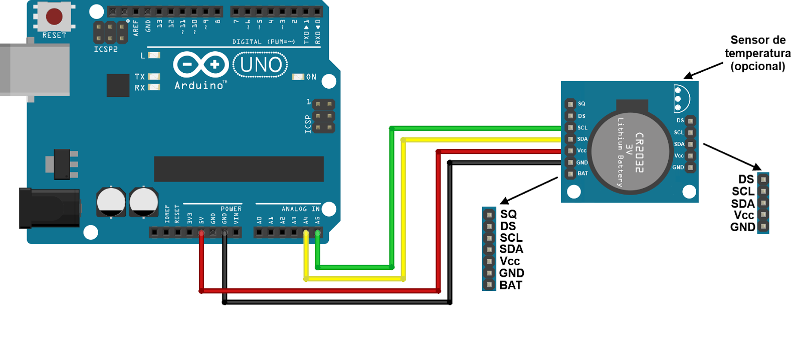 Arduino - Projetos e Experiências: Utilizando o RTC DS1307 junto com o ...