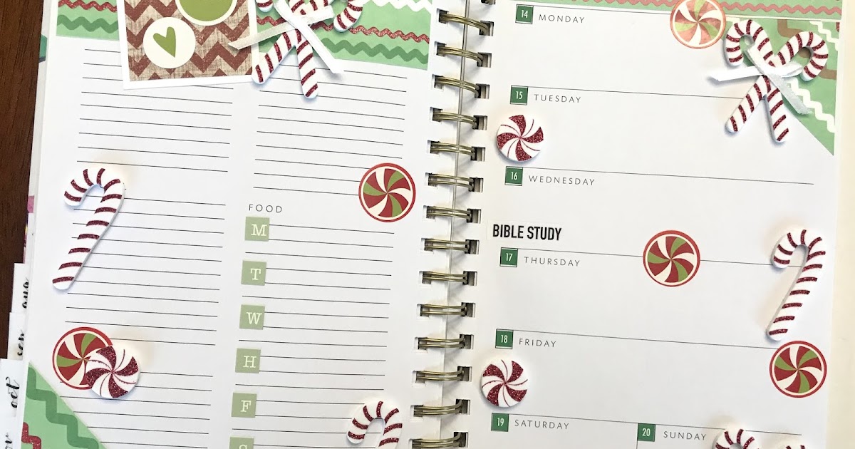 My “Sweet Stuff Candy Cane” Planner Layout