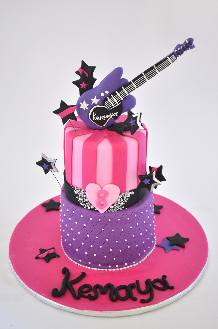 Rockstar cake for a girl
