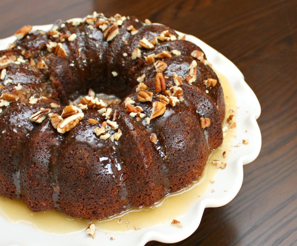 Fig Cake with Buttermilk Glaze for Erin's Baby Shower - Apple A Day