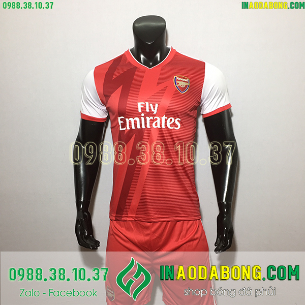 Áo bóng đá câu lạc bộ Arsenal 2020 màu đỏ - In Áo Đá Bóng