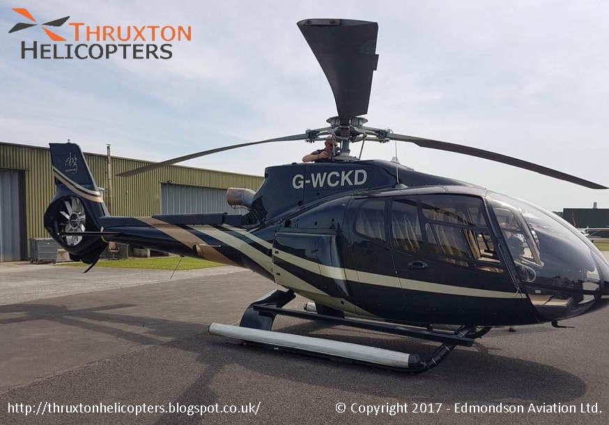 Thruxton Helicopters: G-WCKD departs