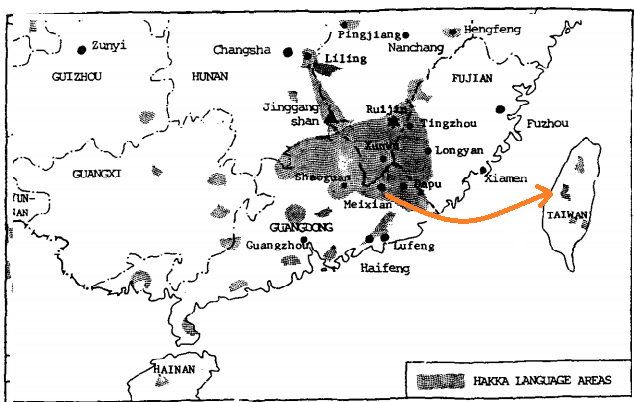 Origin of Hakka language
