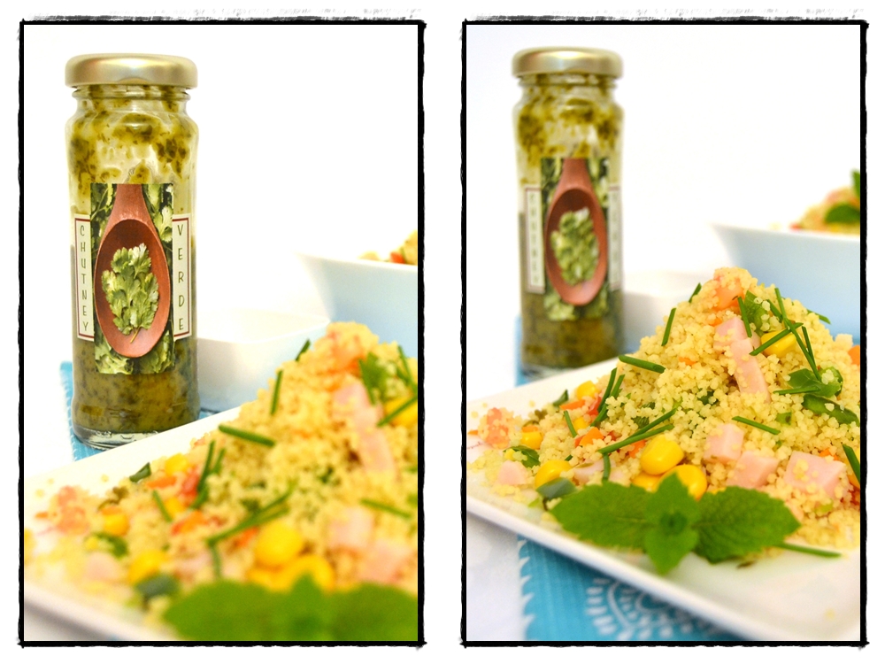 Sweet Gula: Couscous com Peito de Peru e Chutney Verde