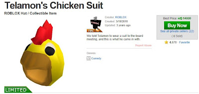 Unofficial Roblox: Telamon's Other Chicken Suit!