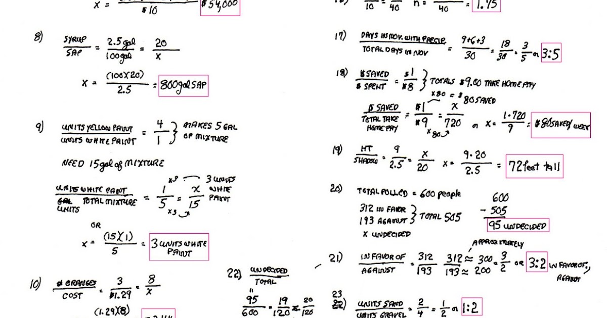 Cobb Adult Ed Math: Solution to GED practice problems