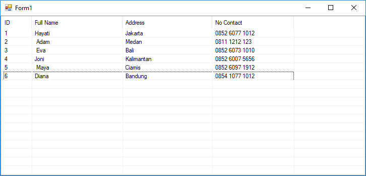 Mengisi Data ke ListView dari database MySql menggunakan VB.Net Mengisi Data ke ListView dari database MySql menggunakan VB.Net