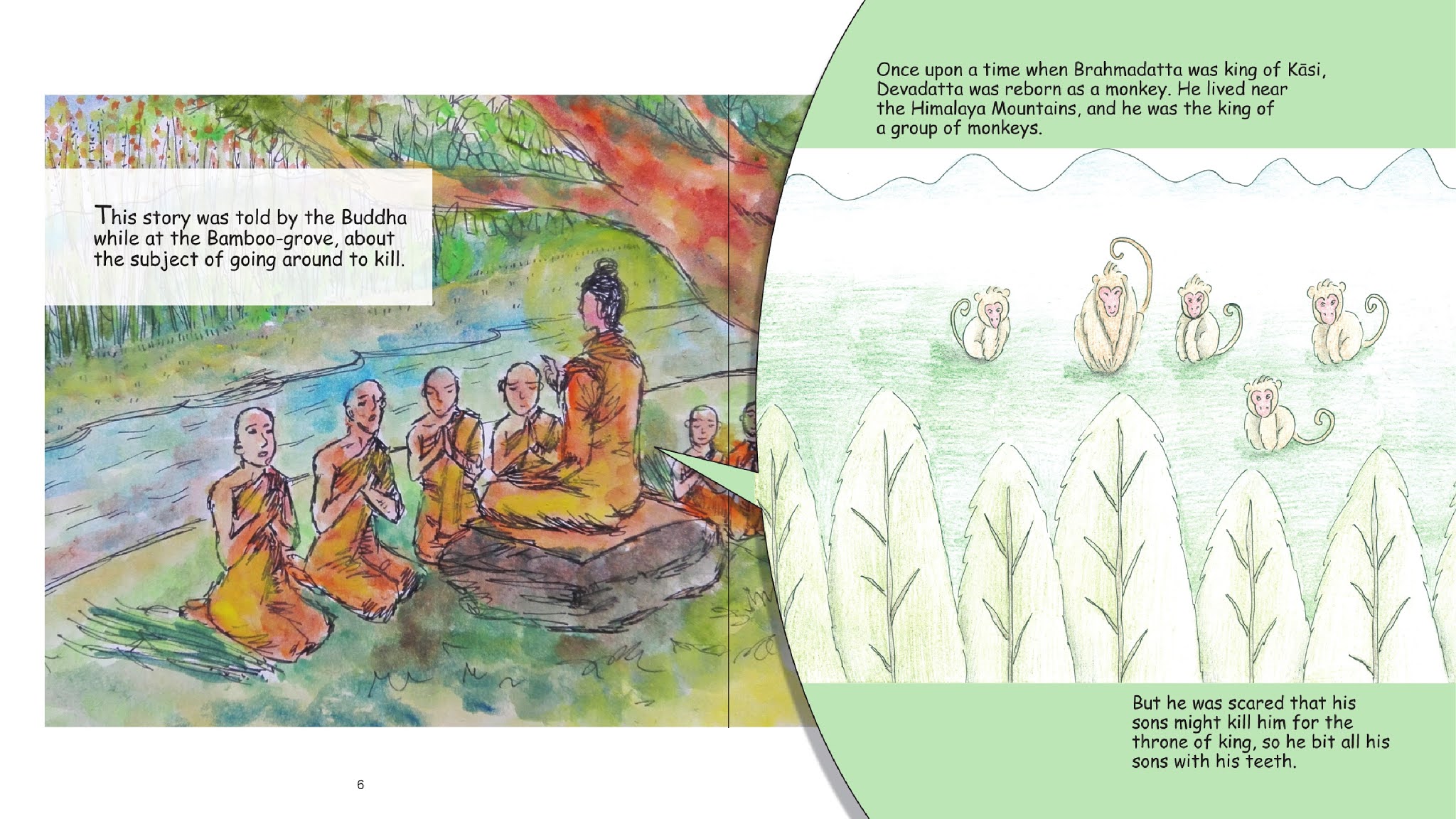 J58 Tayodhamma Jataka -- The Monkey Prince and the Ogre