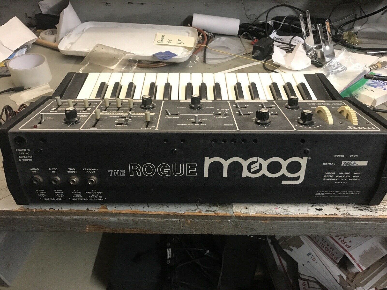 MATRIXSYNTH: Moog The Rogue Analog Synthesizer Model 342A SN 7462