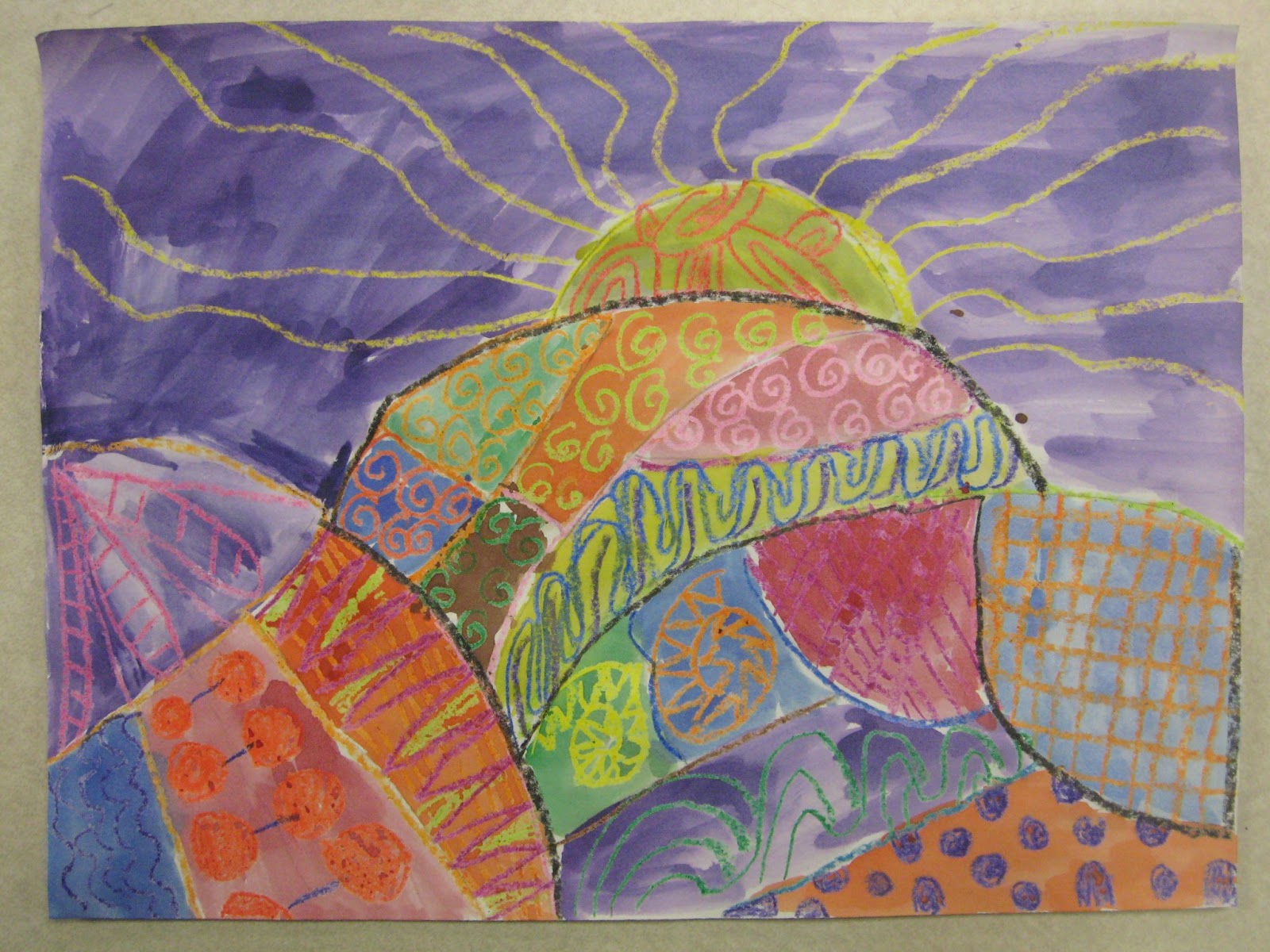 Miss Young's Art Room: 3rd Grade Patterned Landscapes