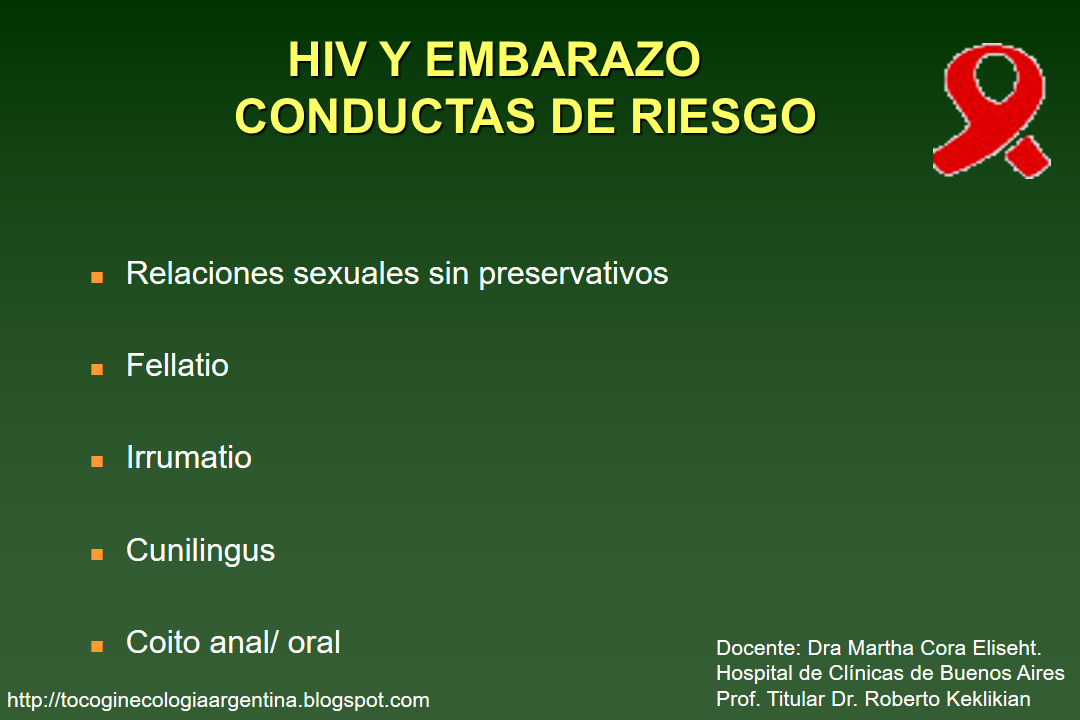 TOCOGINECOLOGIA ARGENTINA: HIV y embarazo