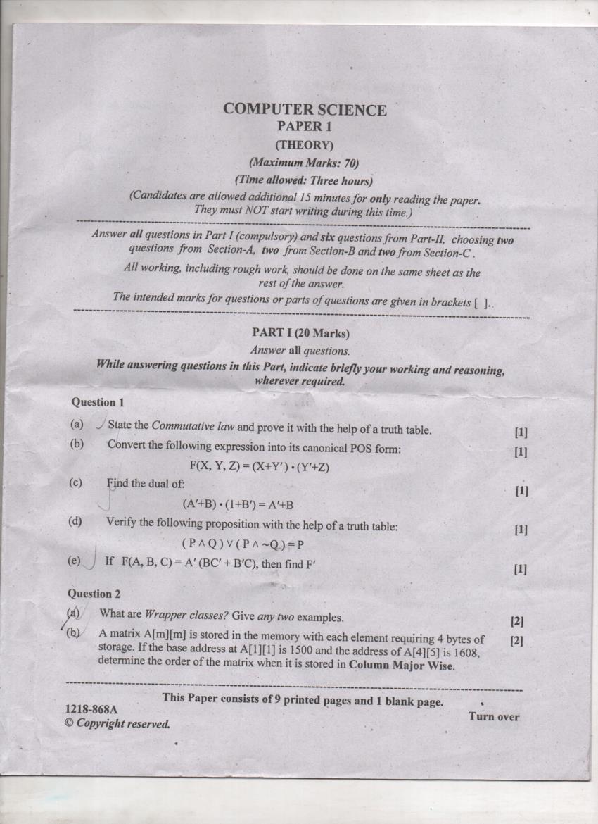 Icse Class 10 Computer Application Important Program 15 Marks