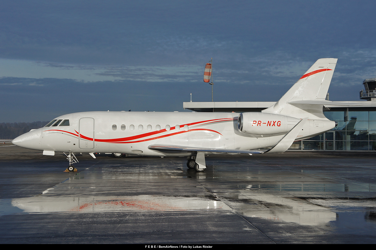 FEBE *** BernAirNews.ch ©: PR-NXG, Dassault Falcon 2000, JAN13