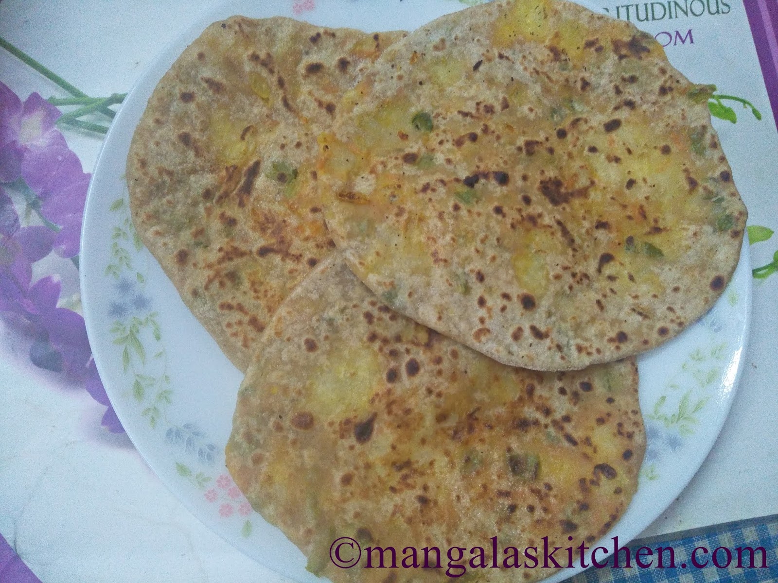 Punjabi Style Mixed Vegetable Paratha | Stuffed Paratha Kids Recipe ...