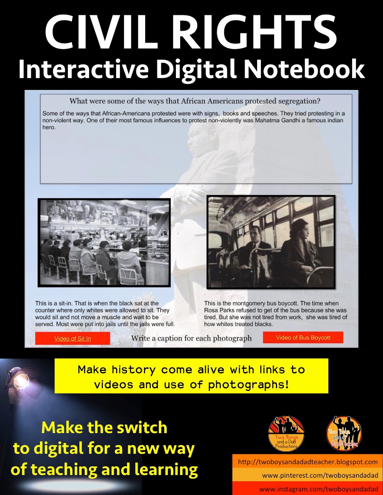 Spotlight Focus on the History of Our Rights Part 2 - Two Boys and a Dad