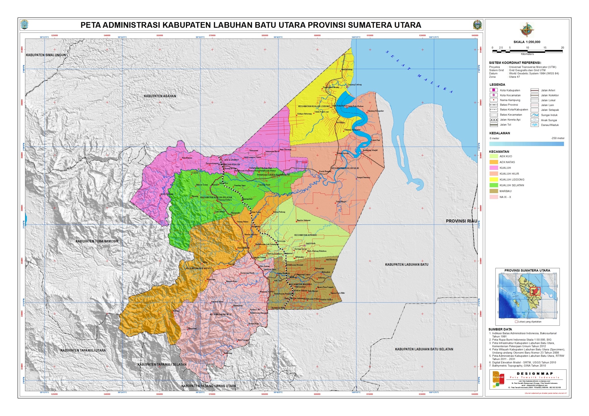 Peta Kabupaten Labuhanbatu Utara
