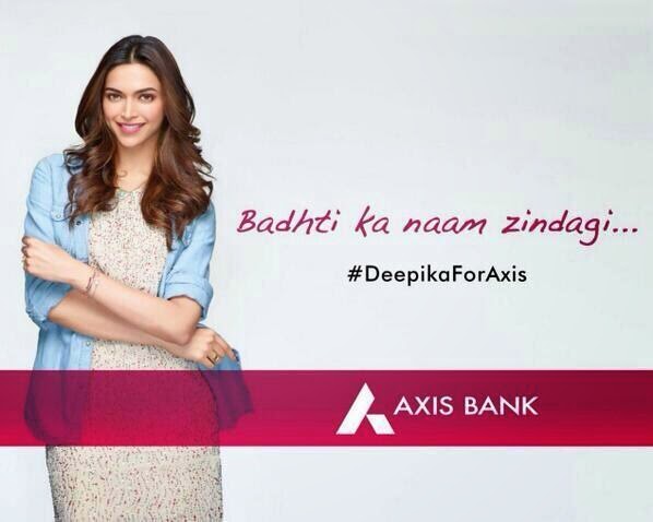 Deepika Padukone is the new brand ambassador of Axis Bank - Bizdom