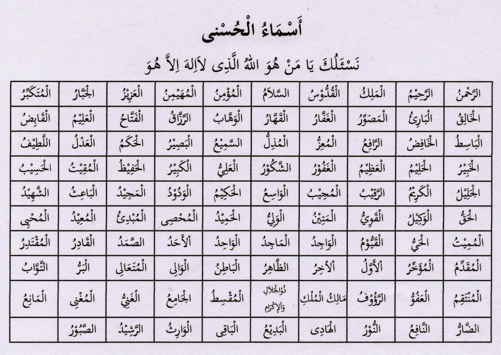 Memahami Asmaul Husna | Yayasan Mi'raj Mulia