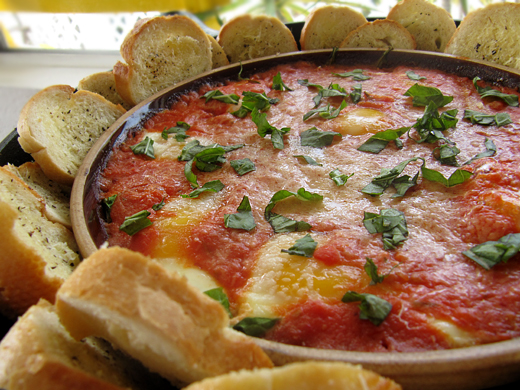 Home Skillet - Cooking Blog: Creamy Egg Marinara Breakfast Dip