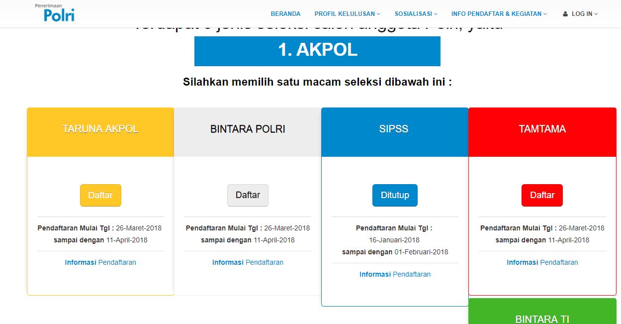 PENERIMAAN AKPOL 2018 - Bimbel Polisi