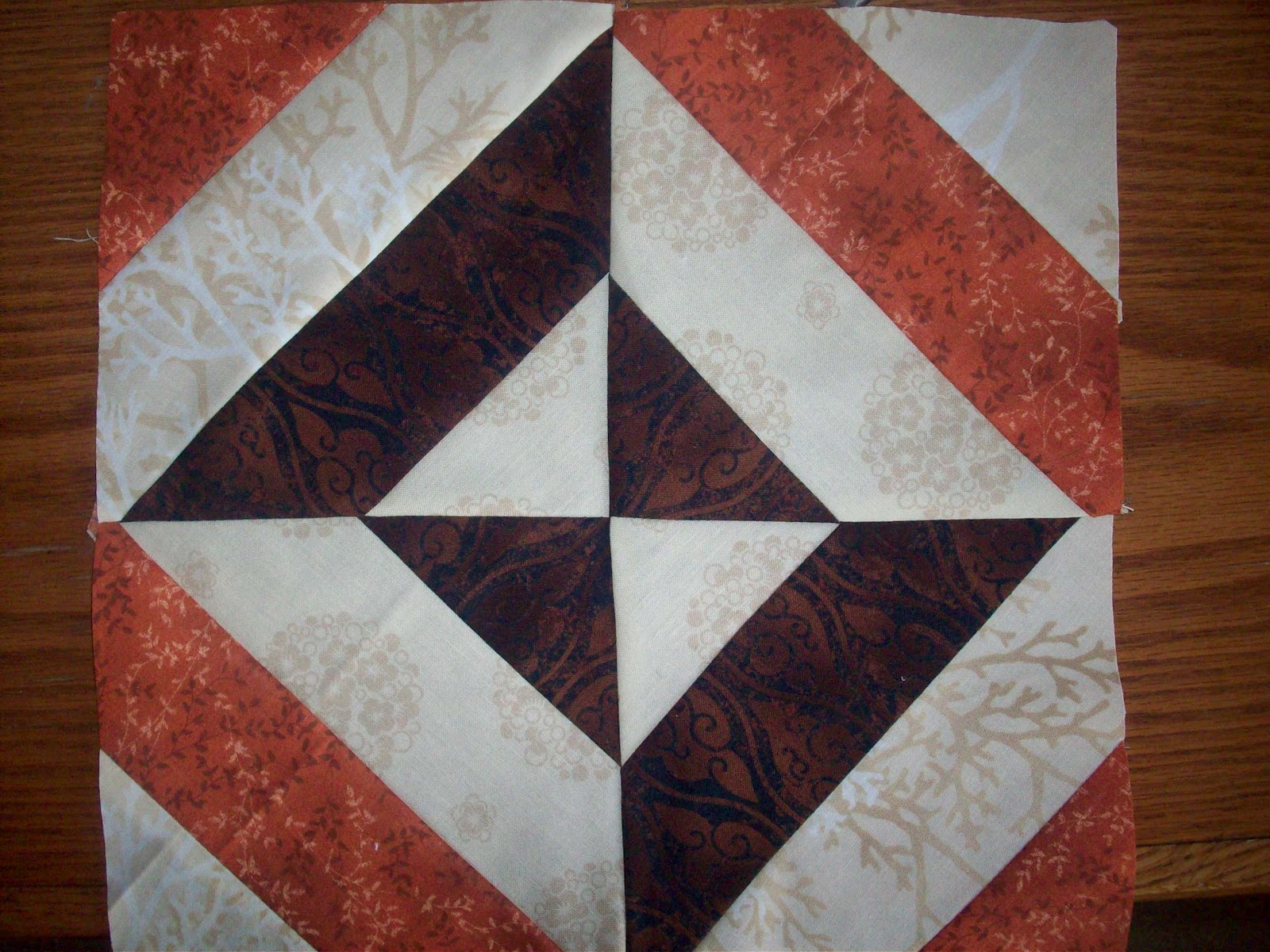 Sew in the Snow: WIP: Earth Tone Brown Quilt