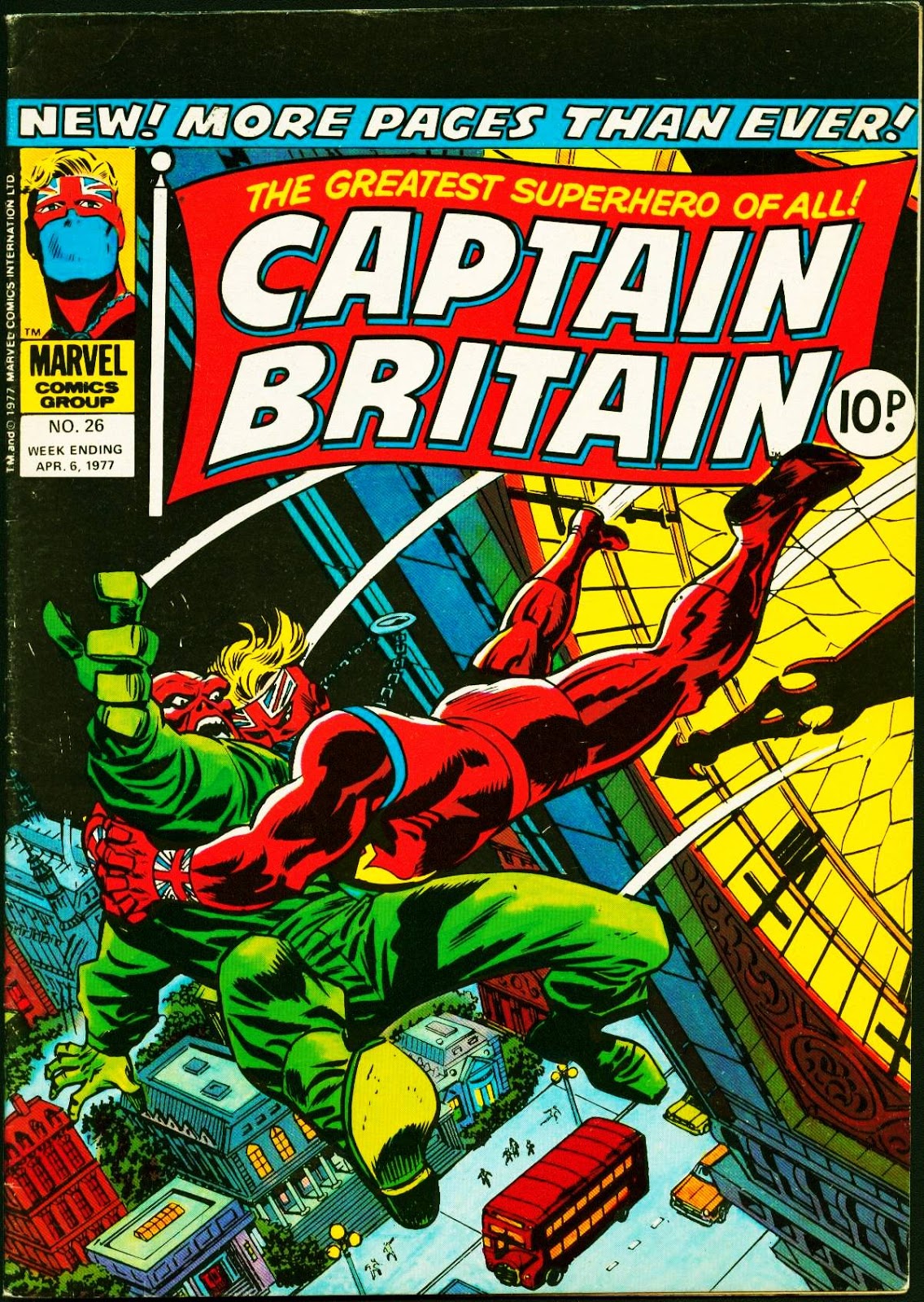 Four-Color Shadows: Captain Britain Covers-Ron Wilson, etc-1977