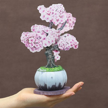 Bonsai Cherry Blossom Papercraft | Paperized Crafts