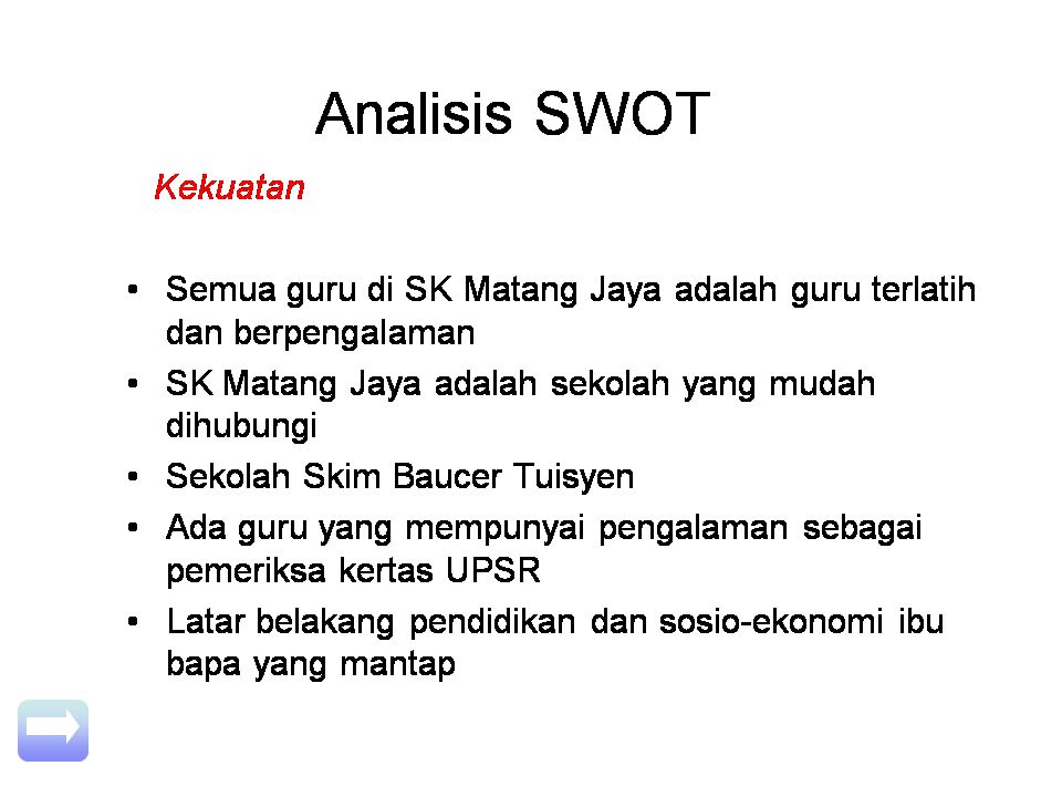SKMATANGJAYA: ANALISIS SWOT