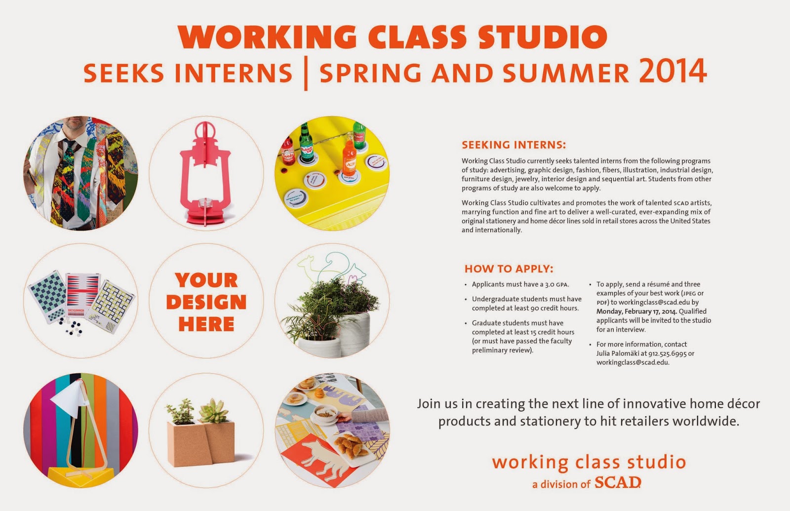 SCAD Photography Department News: Internship Opportunity Working Class ...