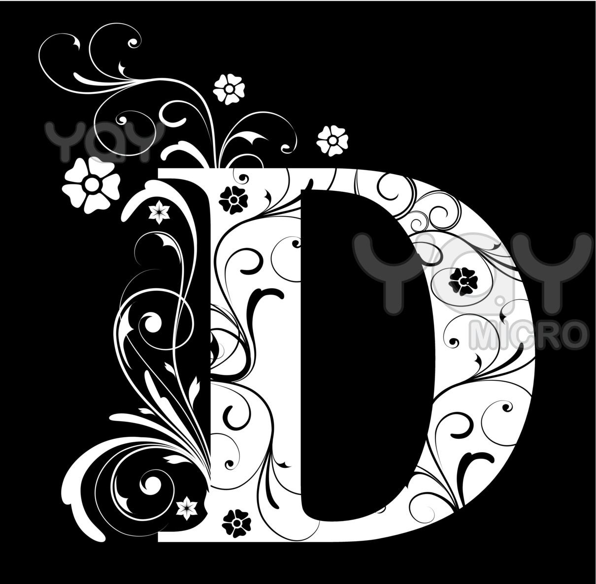 Fancy Letter D Designs - Birthday Letter