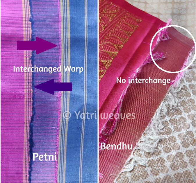 Petni Pallu - Kanchipuram technique