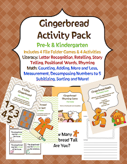 Early Childhood Scribbles: Gingerbread Activity Packet w/ Freebie!