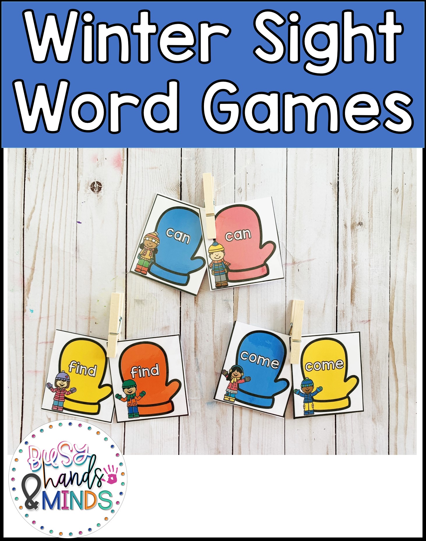 Winter Sight Word Games | Busy Hands and Minds