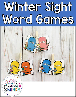 Winter Sight Word Games | Busy Hands and Minds