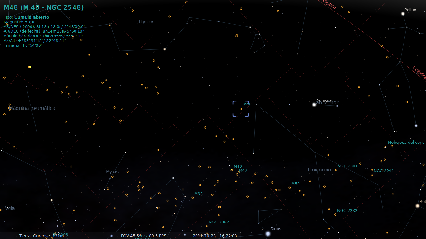 EL MIRON DEL CIELO: CATALOGO MESSIER, M48