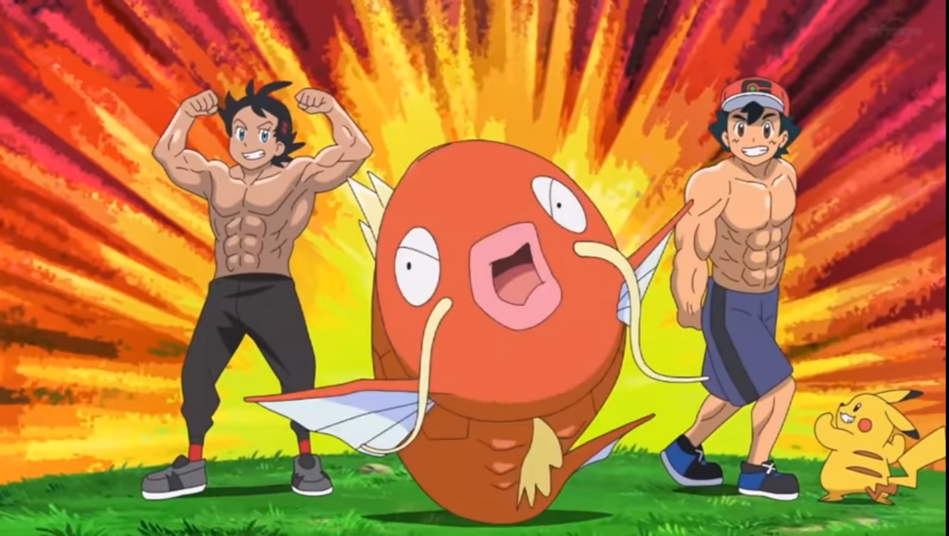 Pokemon Journeys(Sword and Shield) Episode : 26 Jump! Koiking (Magikarp ...