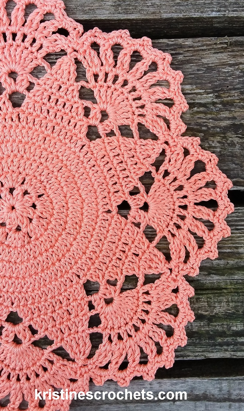 KristinesCrochets : Salmon Star Doily Free Crochet Pattern